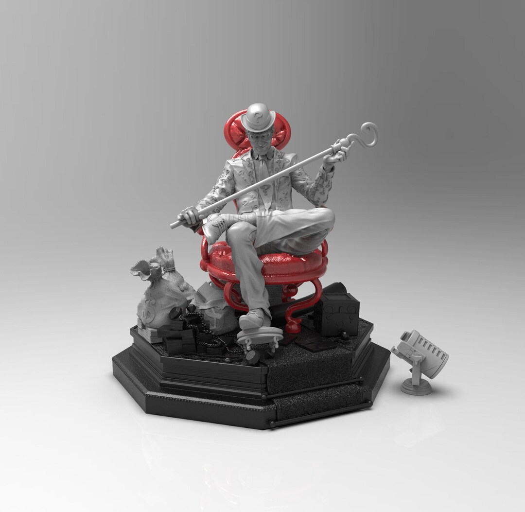 A493 Comic Character Design, the Green Jacket Riddler Statue, STL 3D ...