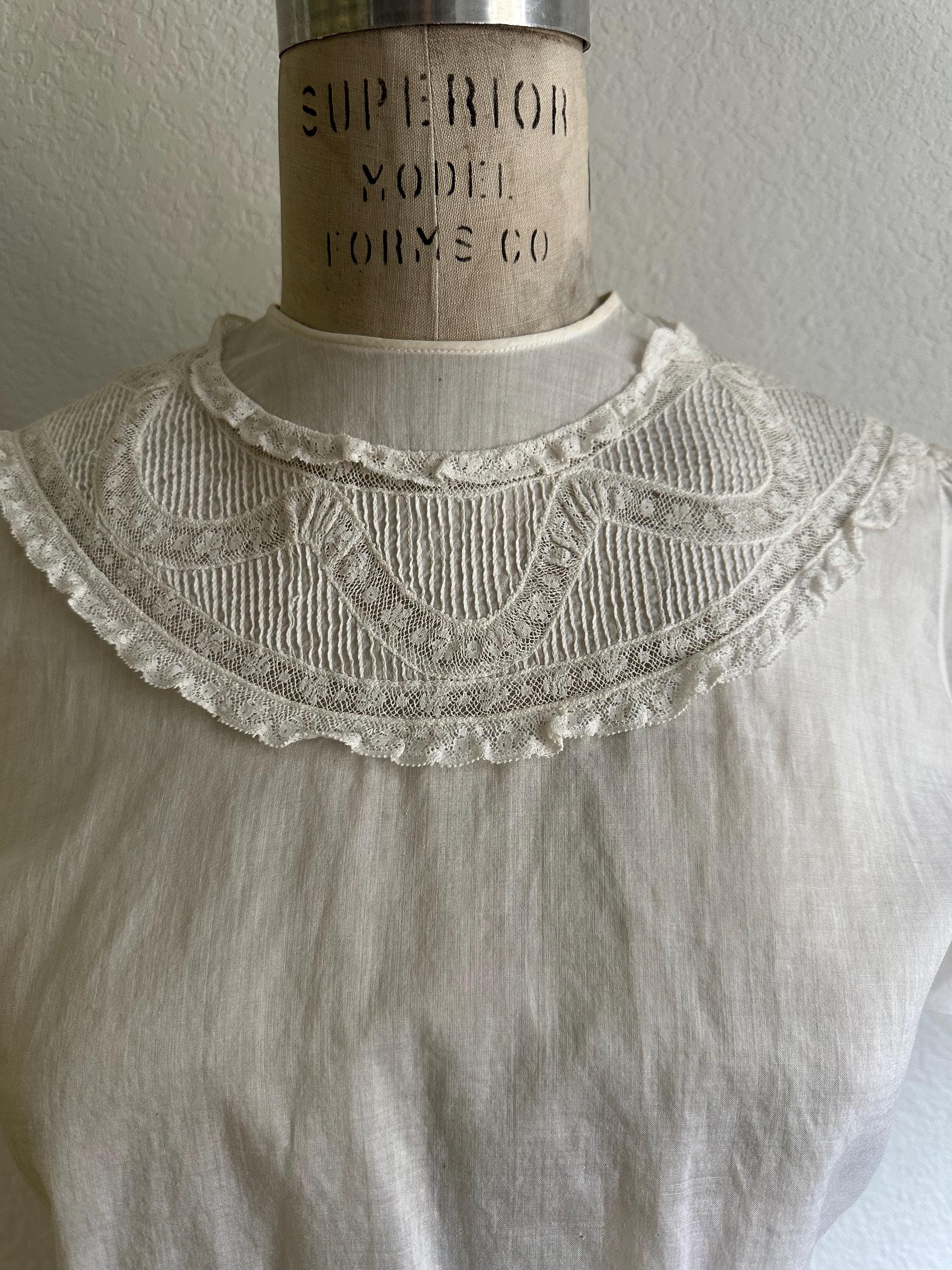 1950's Cotton & Lace Blouse - Tailor Maid Los Angeles - Etsy