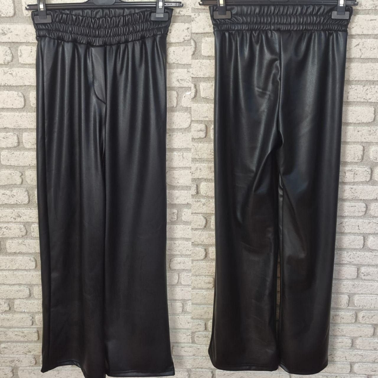 High Waist Wide Leg Faux Leather Trousers Leggings For Women Faux