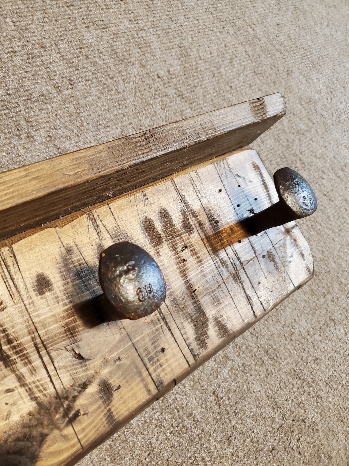 Rustic Railroad Spike Coat Rack - Etsy