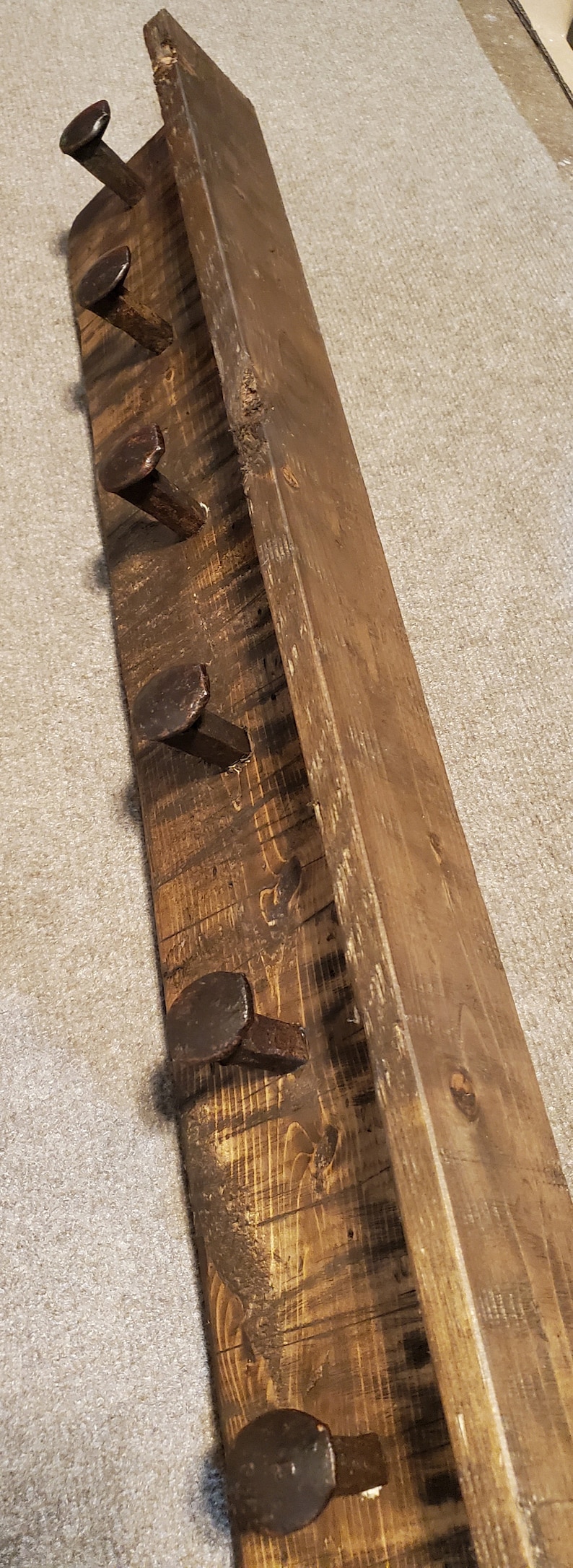 Rustic Railroad Spike Coat Rack - Etsy