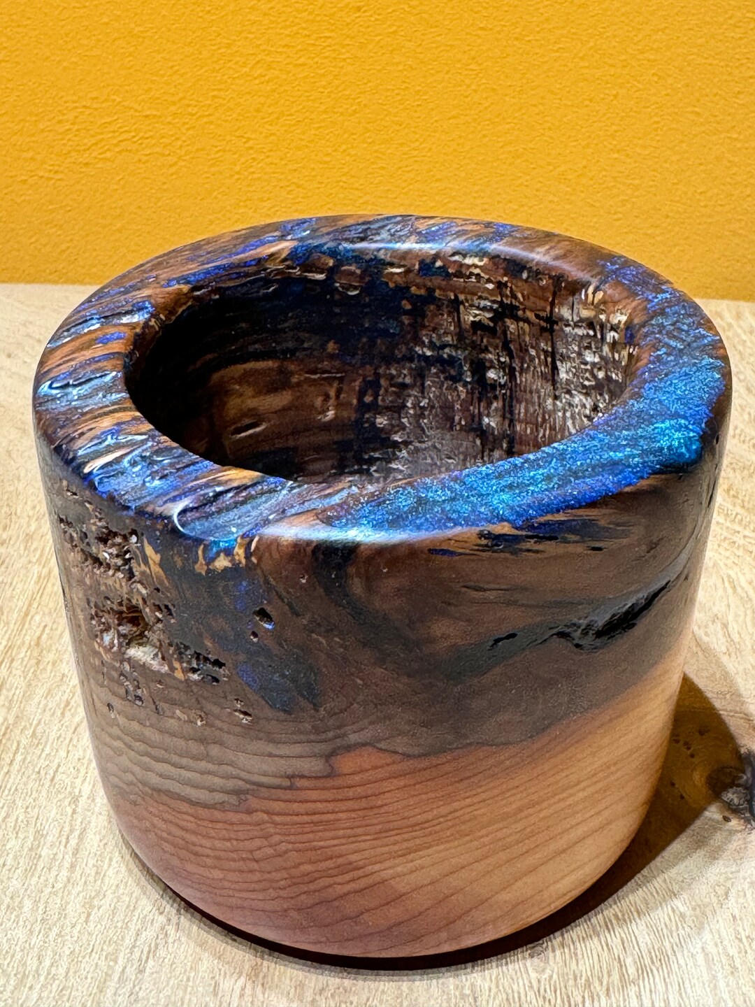 Small Epoxy and Yew Pot - Etsy
