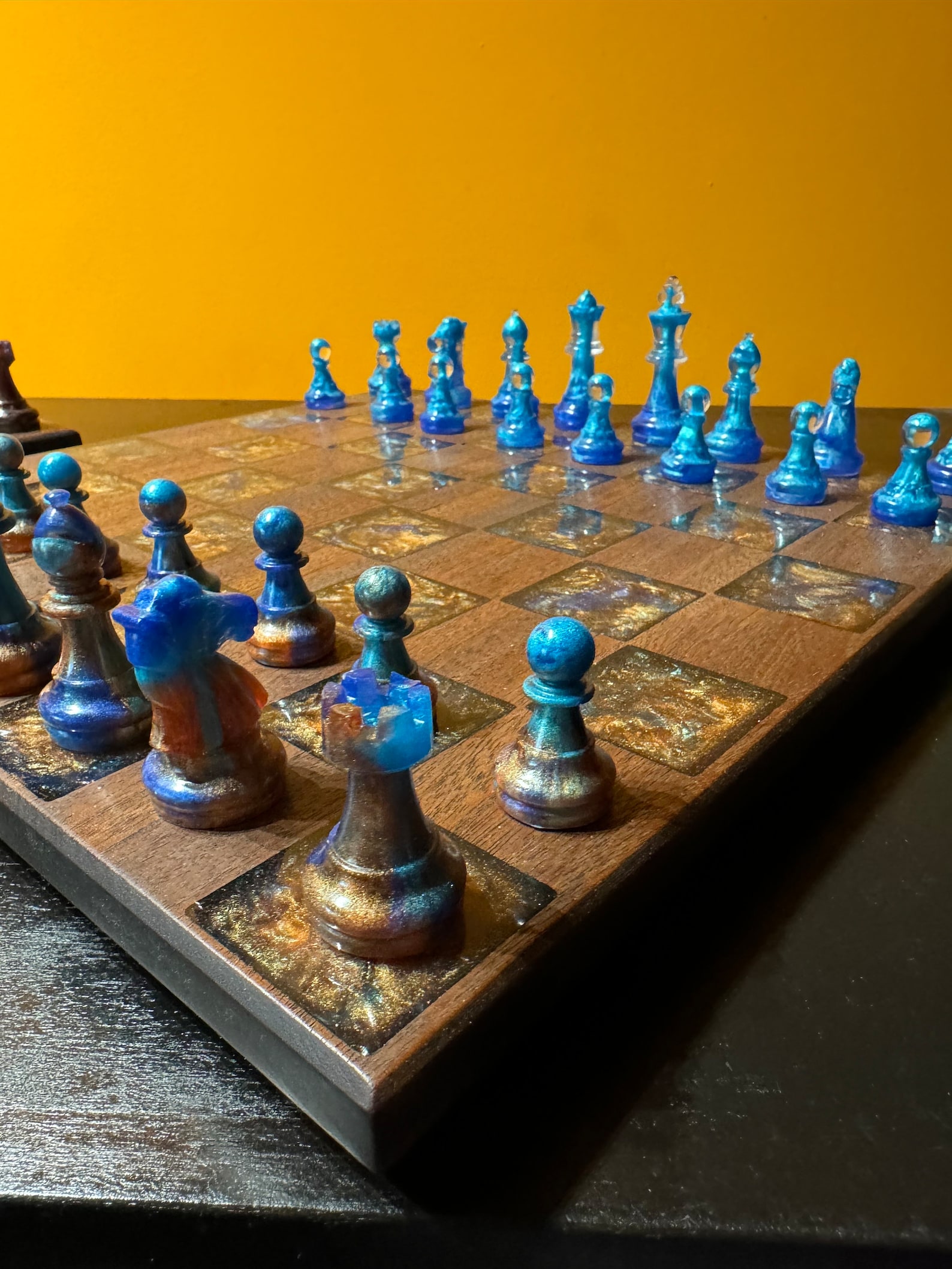 Epoxy Resin Chess Set With Pieces. Fully Customizable - Etsy