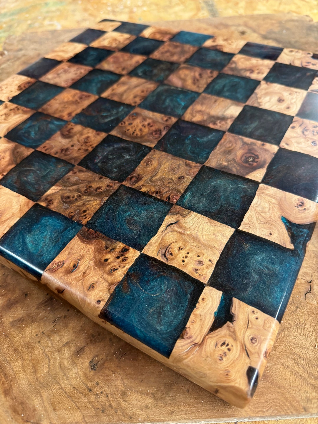 Unique Custom Epoxy Resin Chess Board Galaxy Board - Etsy