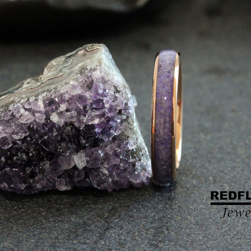 Purple Wedding Ring - Etsy