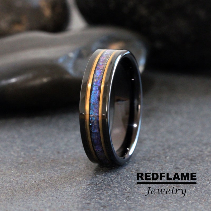 Mens Blue Stone Gold Ring - Etsy