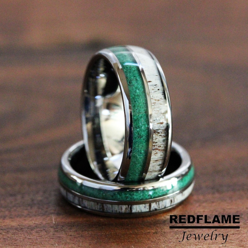 Elk Antler Ring - Etsy