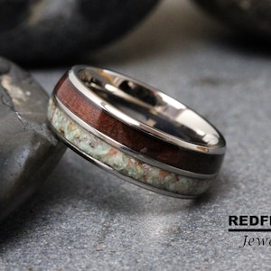 Sequoia Redwood Ring Redwood Burl Geode Wedding Ring, Use Your Own ...