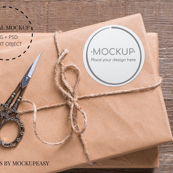 Round Label Mockup - Etsy