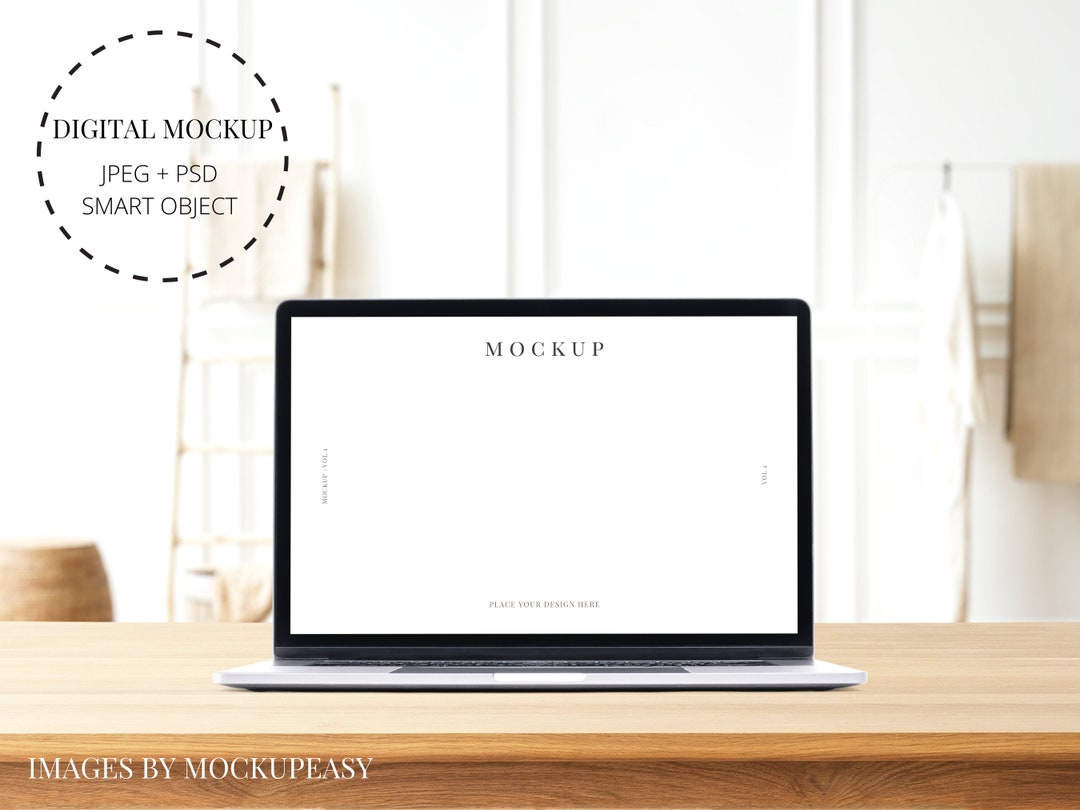 Neutral Laptop Mockup, MacBook Mockup, Notebook Mockup, Stock ...