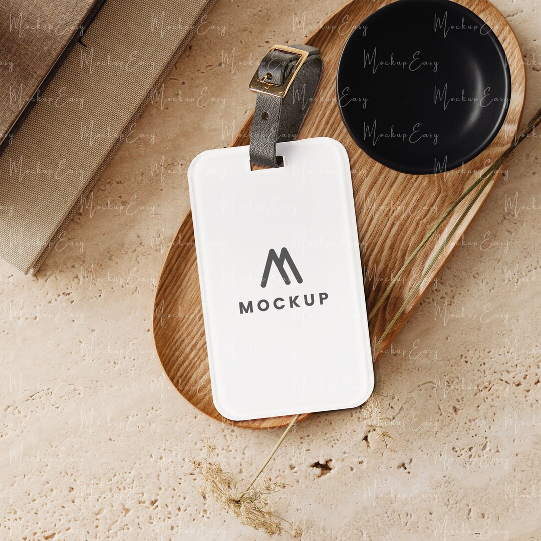 Luggage Tag Mockup, Name Tag Mockup, Suitcase Tag Mockup, Backpack Tag ...