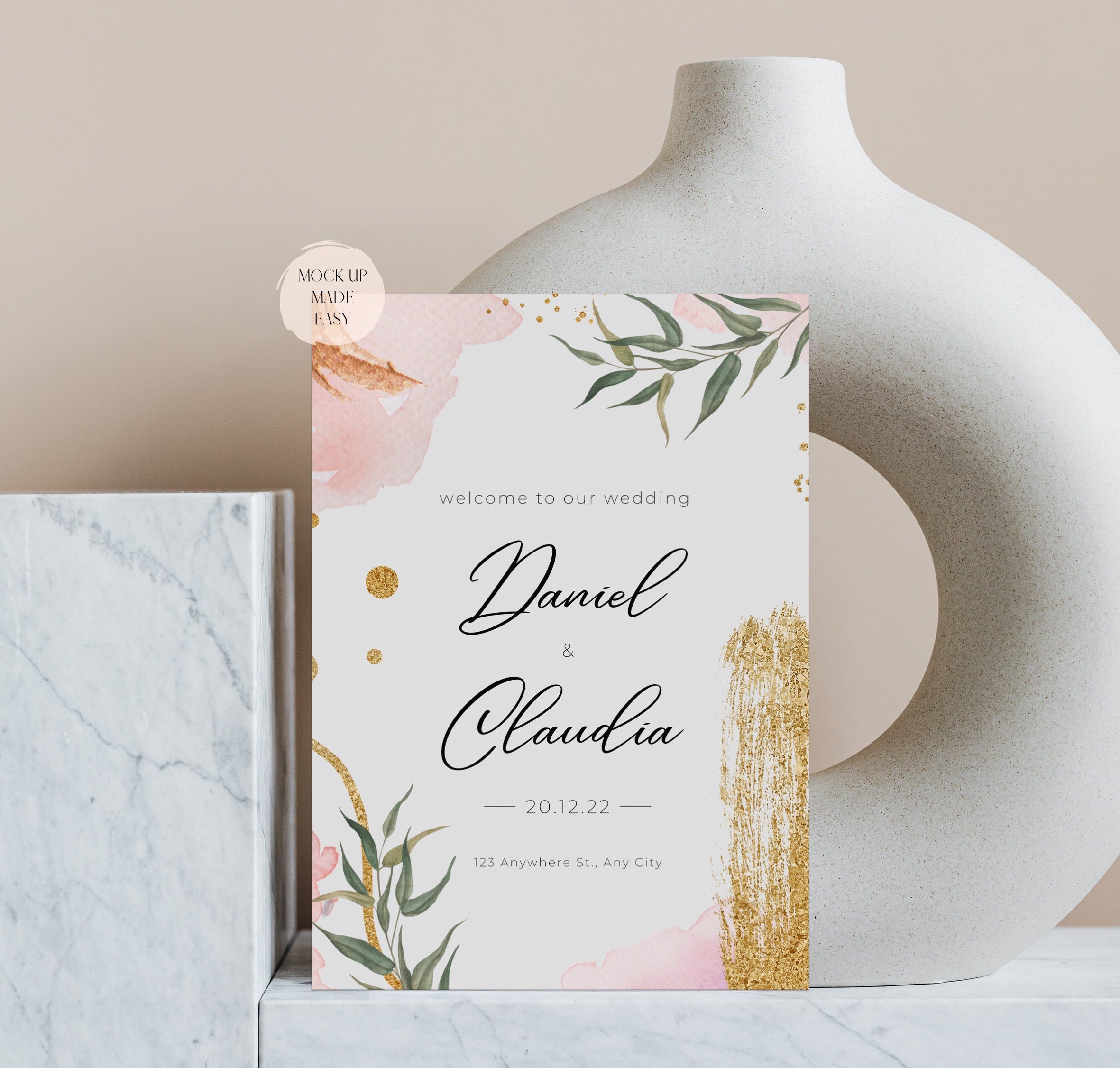 Simple Invitation Mockup Greeting Card Mockup Wedding - Etsy