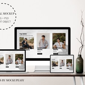 Digital Device Mockup, Minimal Laptop Mockup, MacBook Mockup, Notebook ...