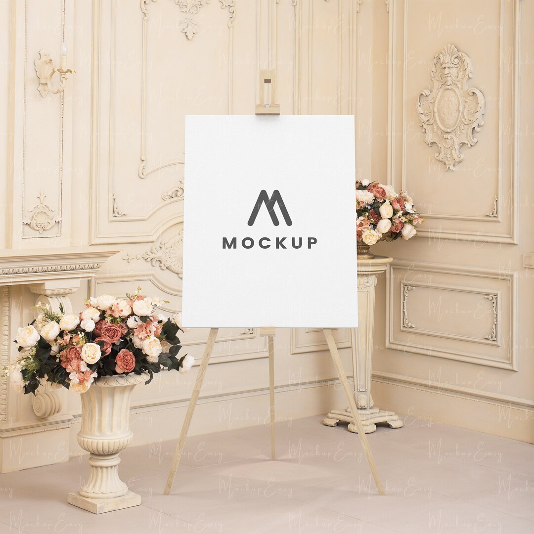 Welcome Sign Mockup, Easel Sign Mockup, Wedding Welcome Sign Mockup ...