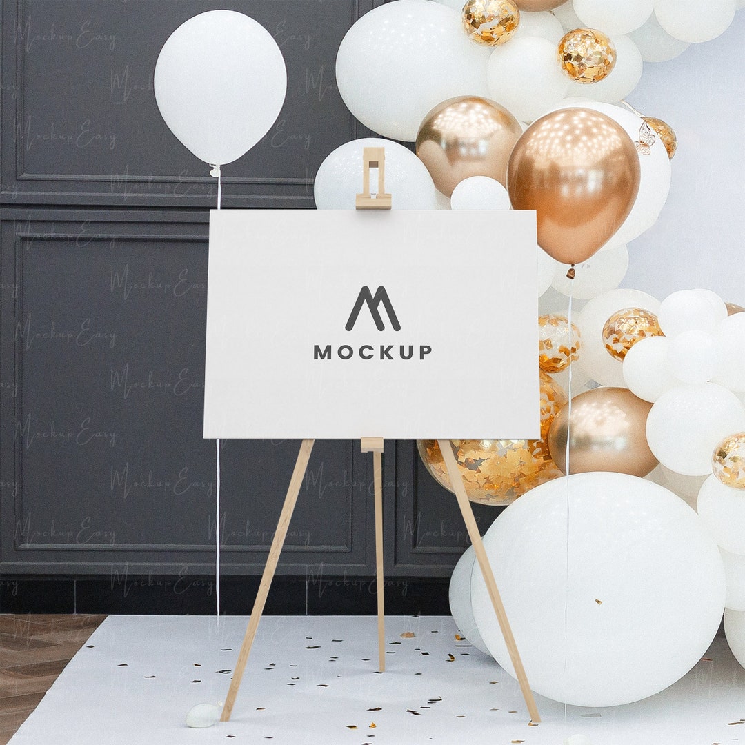 Birthday Sign Mockup, Seating Chart Mockup, Wedding Welcome Sign, Easel ...