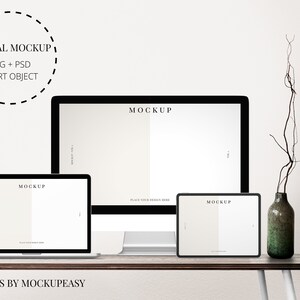 Digital Device Mockup, Minimal Laptop Mockup, MacBook Mockup, Notebook ...