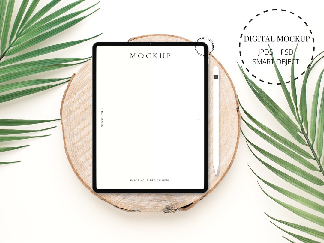 Boho Styled iPad Mockup, Apple Pencil Mockup, Laptop Mockup, Tablet ...