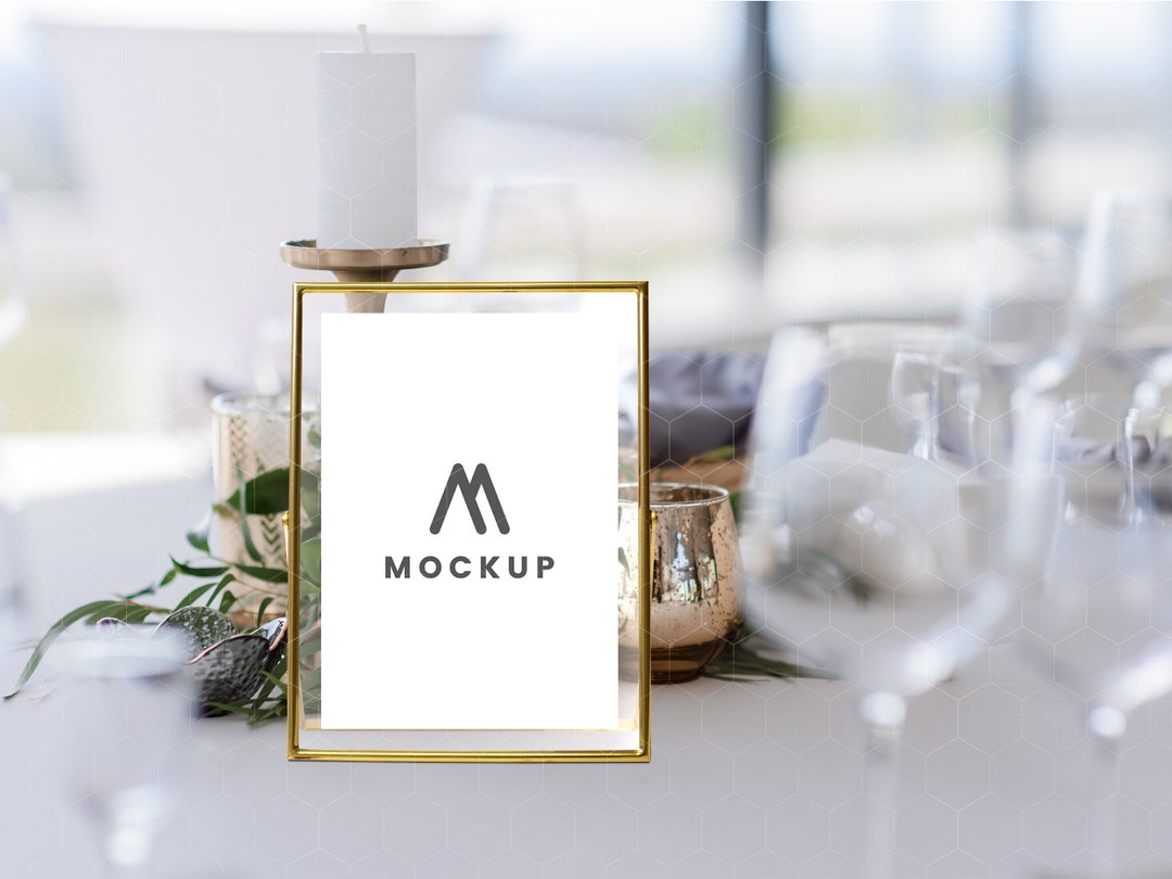 Gold Wedding Sign Mockup 5x7 Frame Mockup Acrylic - Etsy