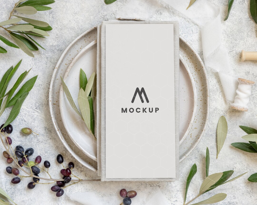 Wedding Menu Mockup, Wedding Program Mockup, Elegant Menu Card Mockup ...