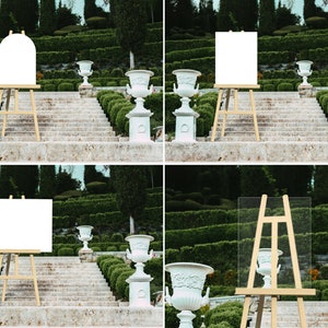 Wedding Welcome Easel Sign Mockup Bundle, Acrylic Easel Mockup Bundle ...