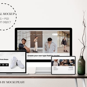 Digital Device Mockup, Minimal Laptop Mockup, MacBook Mockup, Notebook ...