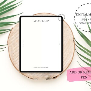 Boho Styled iPad Mockup, Apple Pencil Mockup, Laptop Mockup, Tablet ...