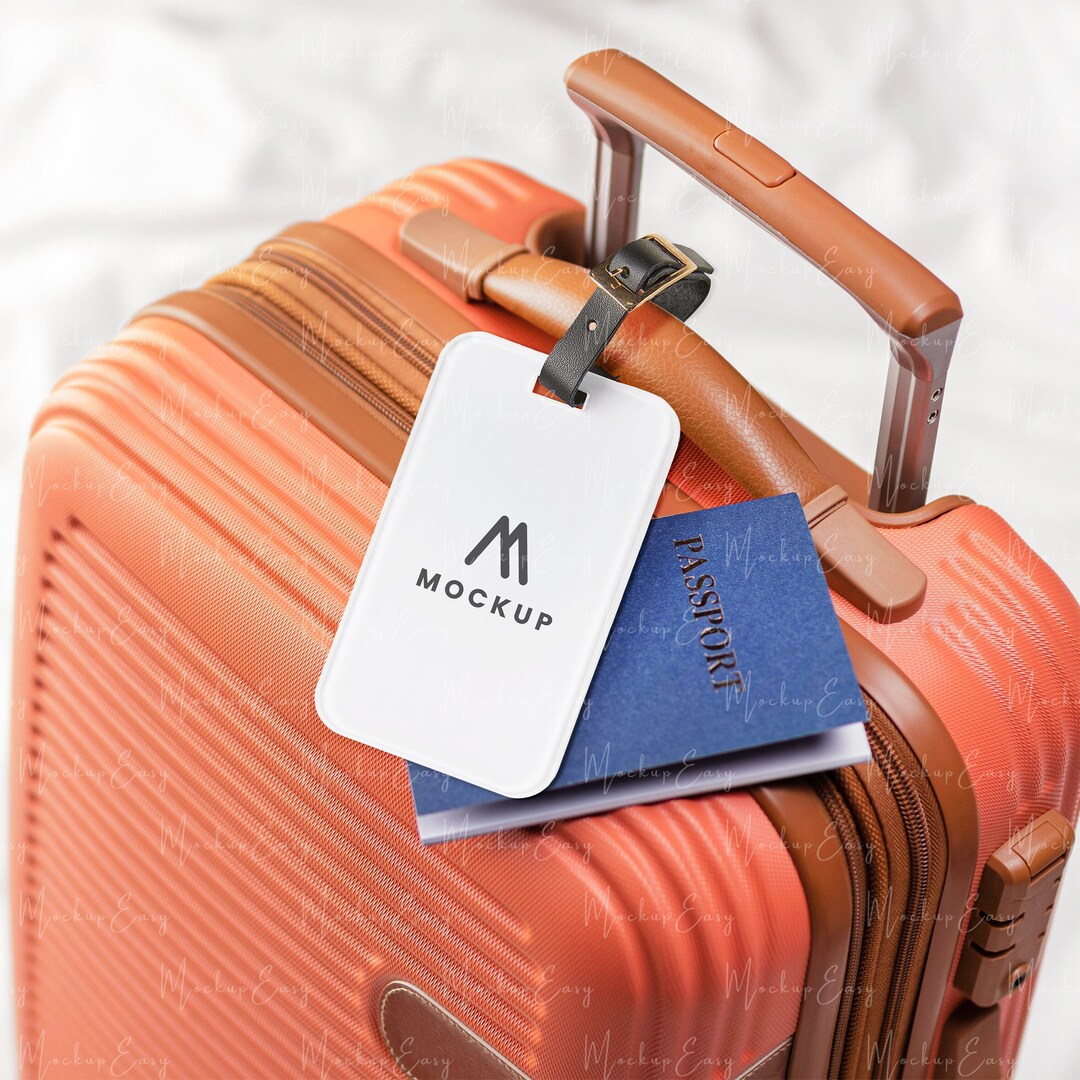 Luggage Tag Mock Up, Name Tag Mockup, Suitcase Tag Mockup, Backpack Tag ...