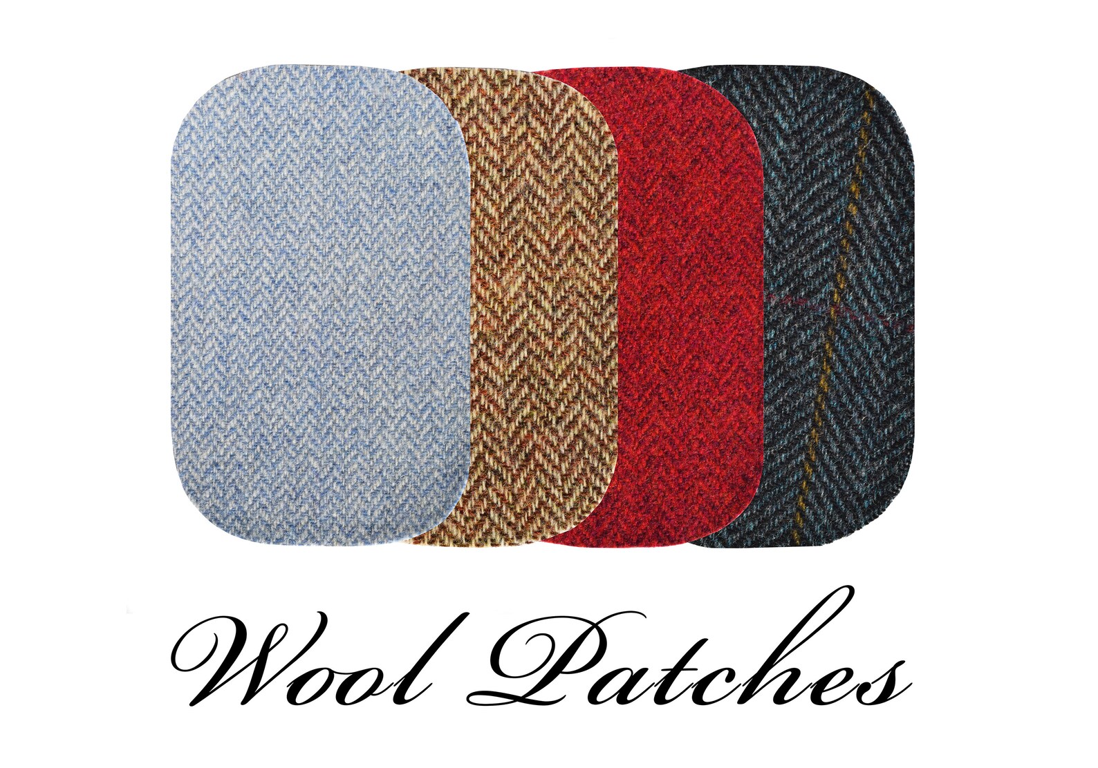 Pair of Wool Elbow Patches for Sweater / Herringbobe Wool Elbow Patches ...