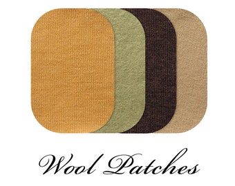 Pair of Wool Elbow Patches for Sweater / Herringbobe Wool Elbow Patches ...