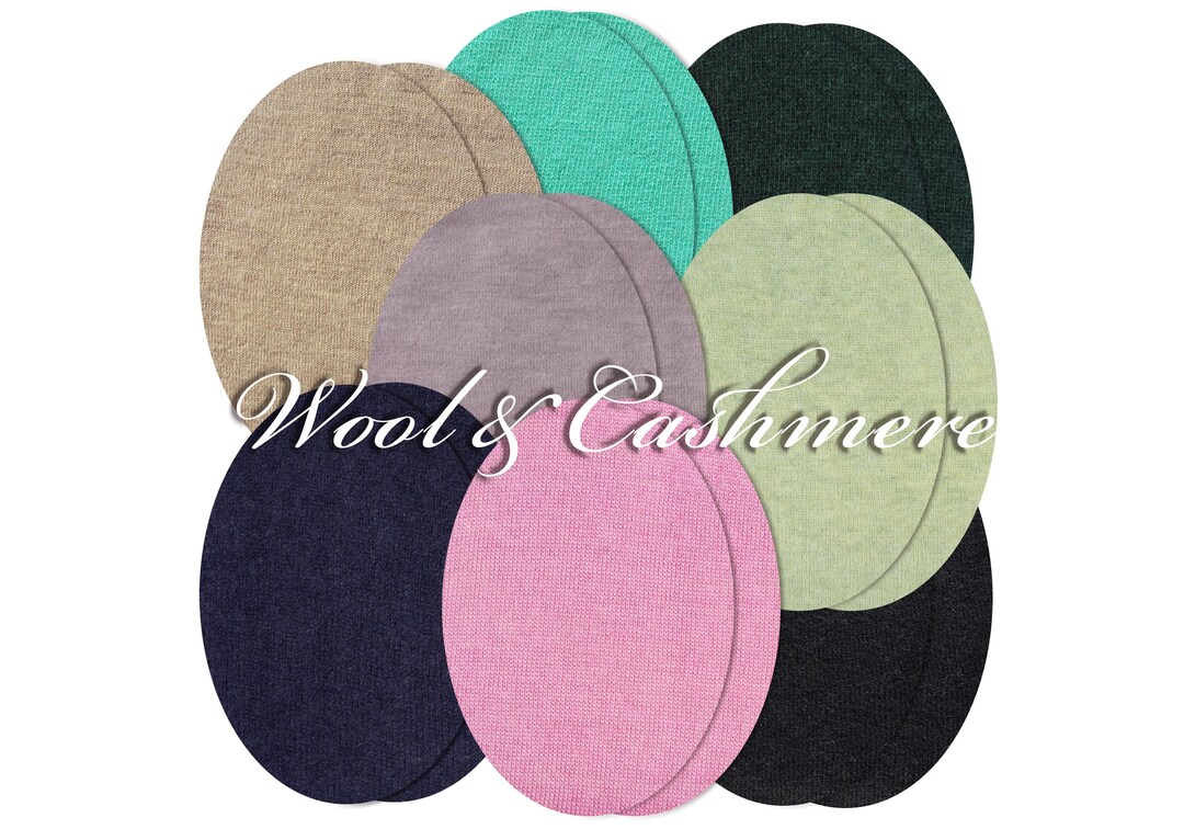 Oval Wool & Cashmere / Elbow Patches for Sweater / Pair of Elbow ...