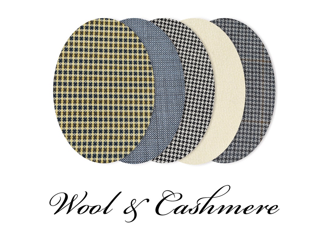 Oval Wool and Cashmere / Elbow Patches for Sweater / Pair of Elbow ...