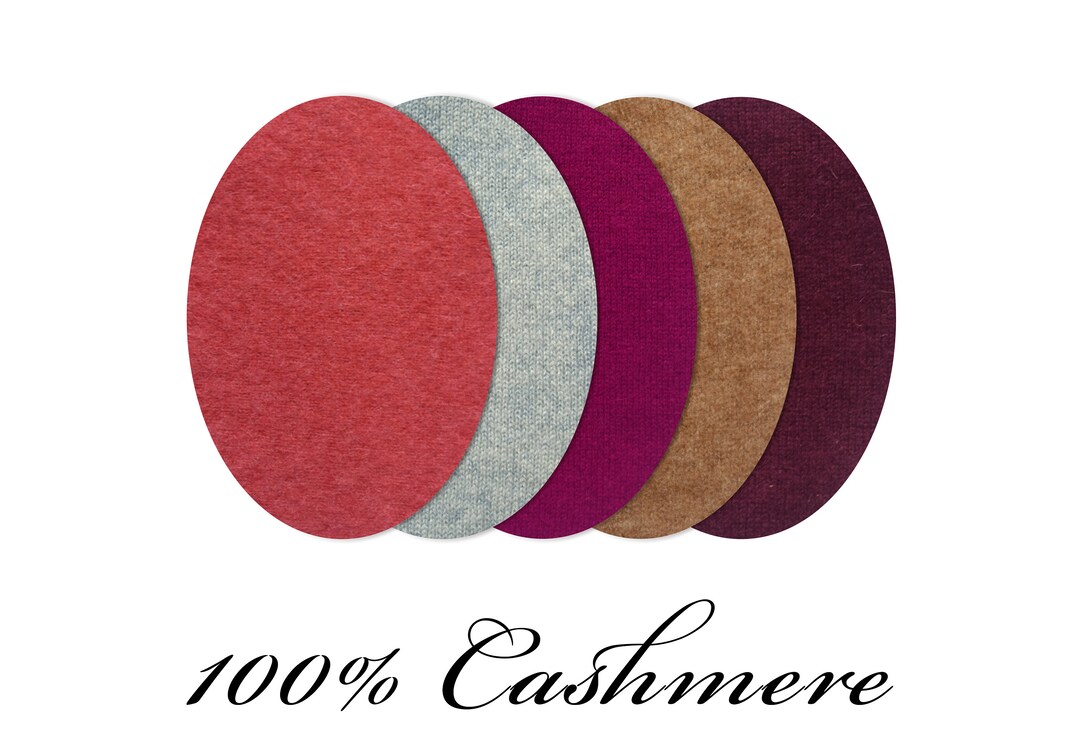 100% Cashmere Sweater Patches / Oval Elbow Patches for Sweater / Pair ...