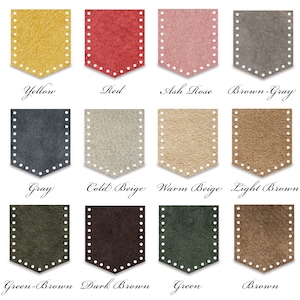 Suede Real Leather Pockets / Leather Patches / Leather Applique ...