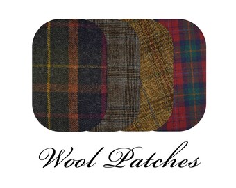 Pair of Wool Elbow Patches for Sweater / Herringbobe Wool Elbow Patches ...