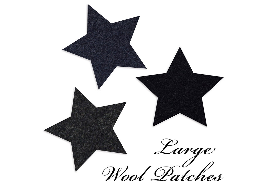 Wool Stars Elbow Patches for Sweater / Pair of Wool Elbow Patches ...