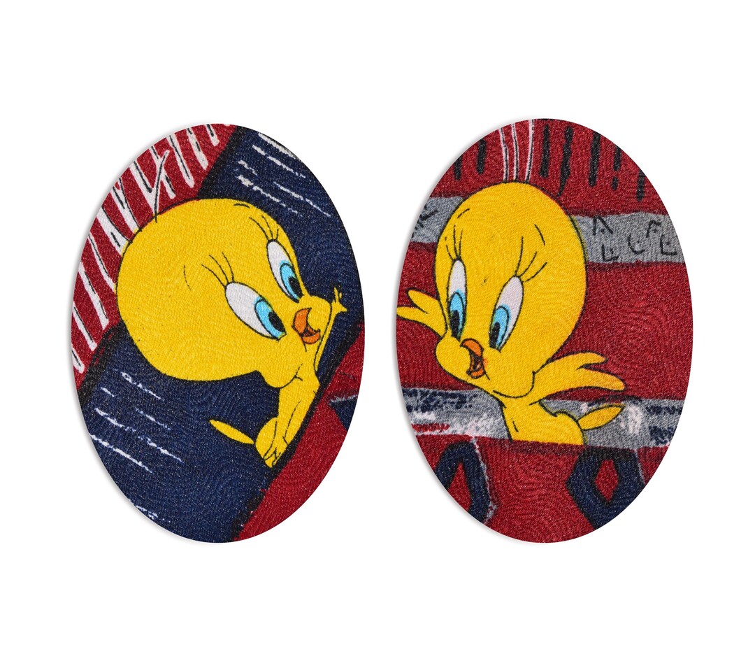 Tweety Bird Elbow Patches: Sew-on Knit Appliques (pair) - Etsy