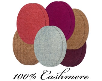 Oval Wool & Cashmere / Elbow Patches for Sweater / Pair of Elbow ...