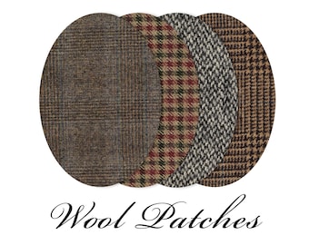 Pair of Wool Elbow Patches for Sweater / Herringbobe Wool - Etsy