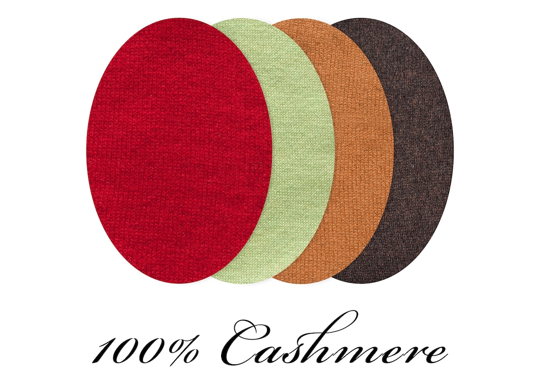 100% Cashmere Sweater Patches / Oval Elbow Patches for Sweater - Etsy