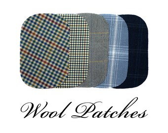 Pair of Wool Elbow Patches for Sweater / Herringbobe Wool - Etsy