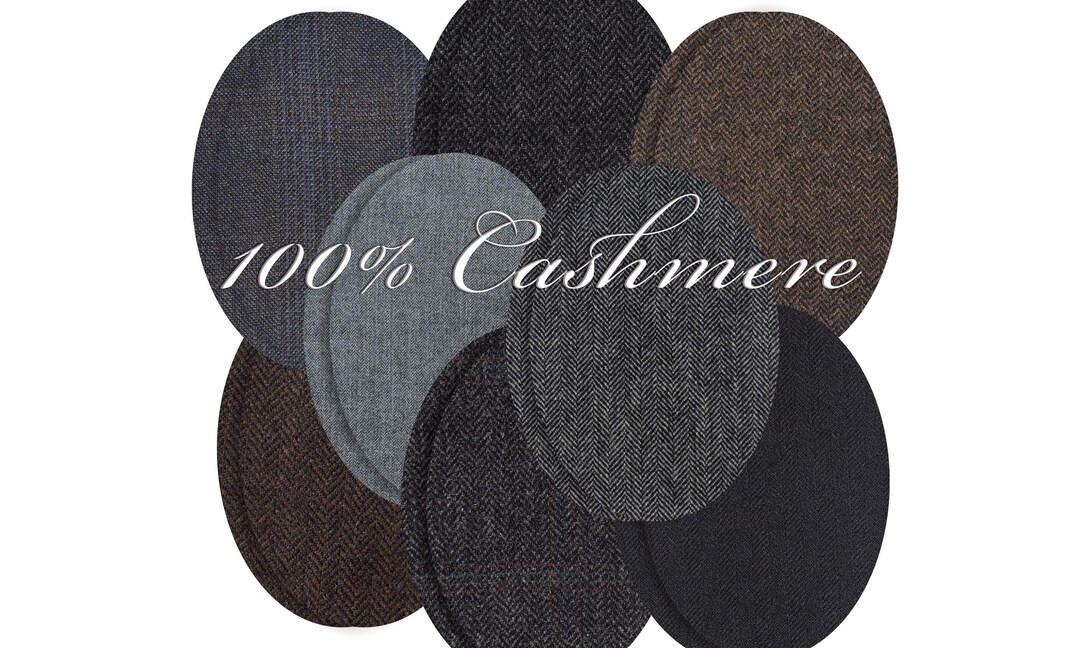100% Cashmere Herringbone Elbow Patches: Sew-on Sweater Repair - Etsy