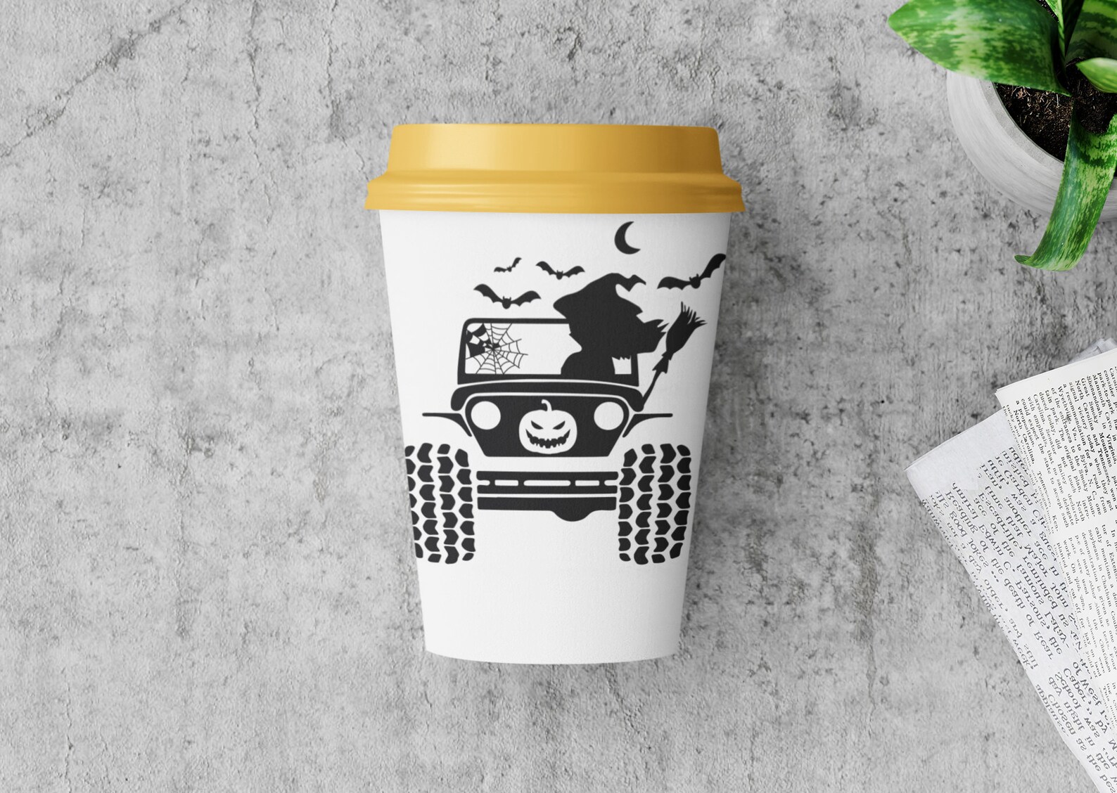 Halloween Witch Offroad SVG PNG, Witch Spooky Funny 4x4 Car Decal Svg ...