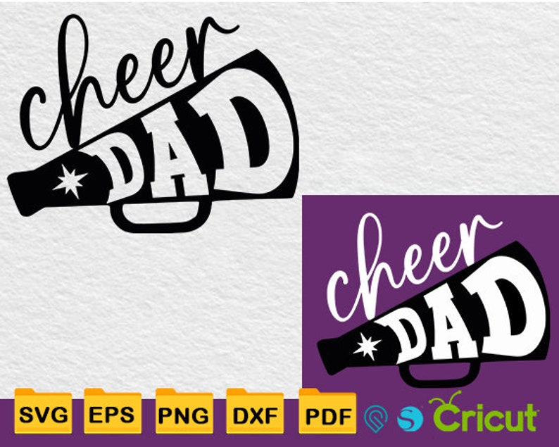 Cheer Dad Svg Cheer Megaphone Svg Cricut Files Vinyl Decal - Etsy