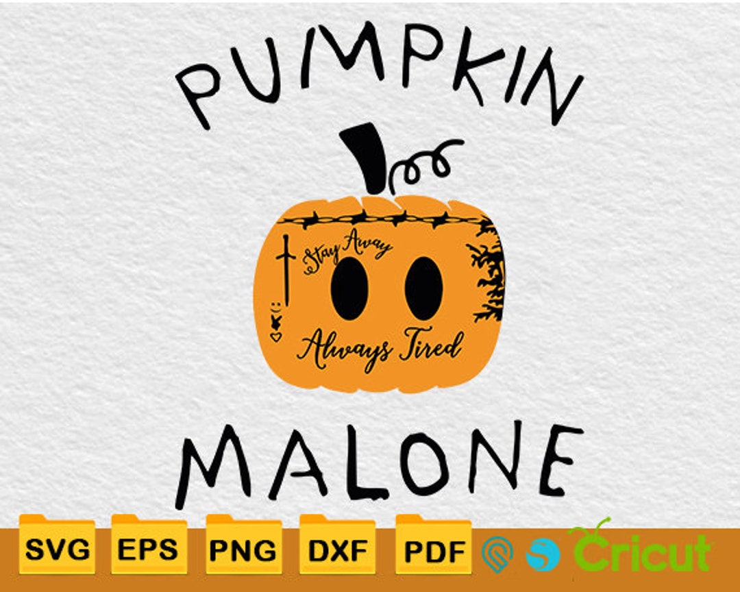 Pumpkin Malone SVG PNG, Funny Halloween Pumpkin Instant Download ...