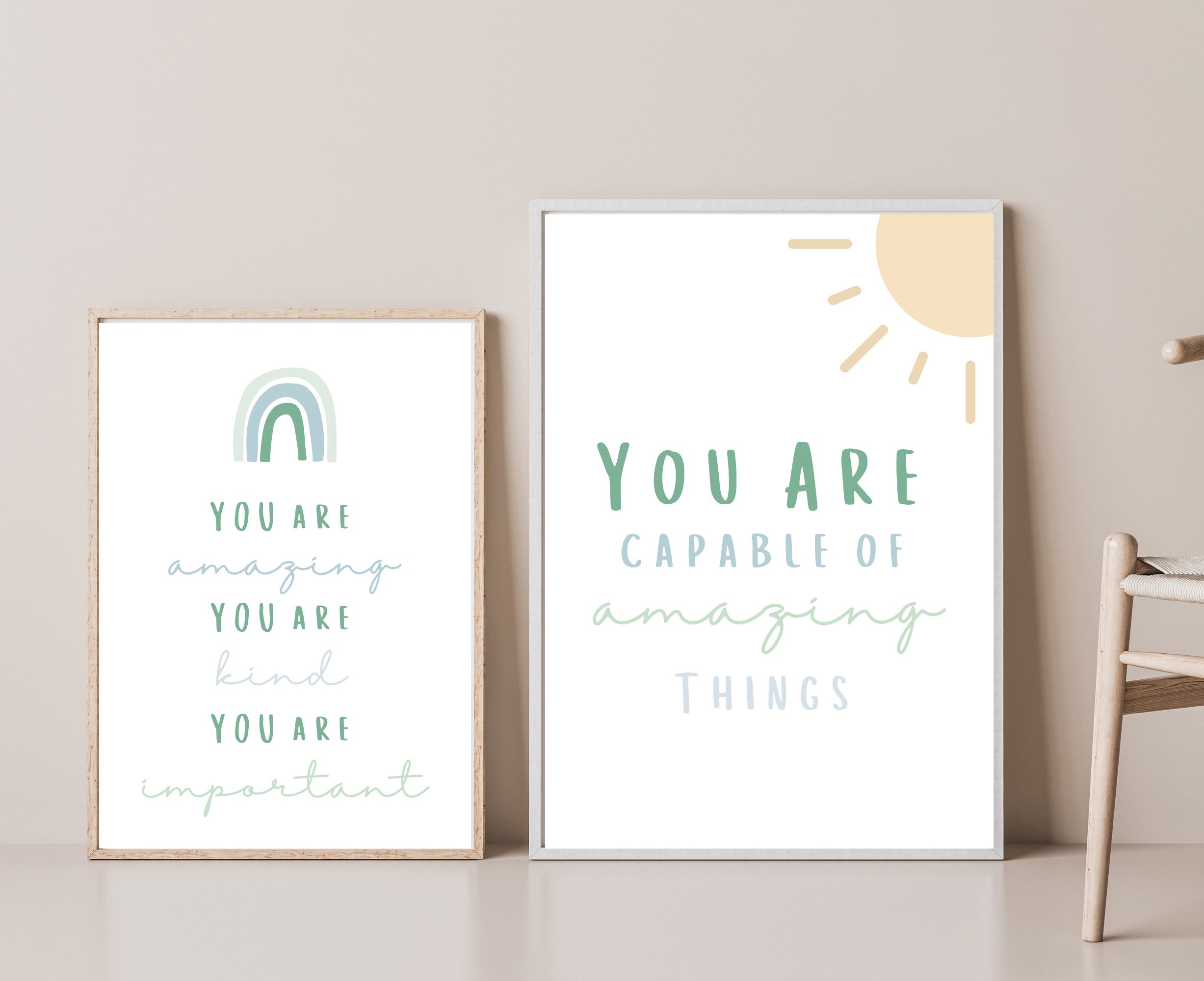 Nature Green Positive Classroom Quote Minimalistic Inspirational ...