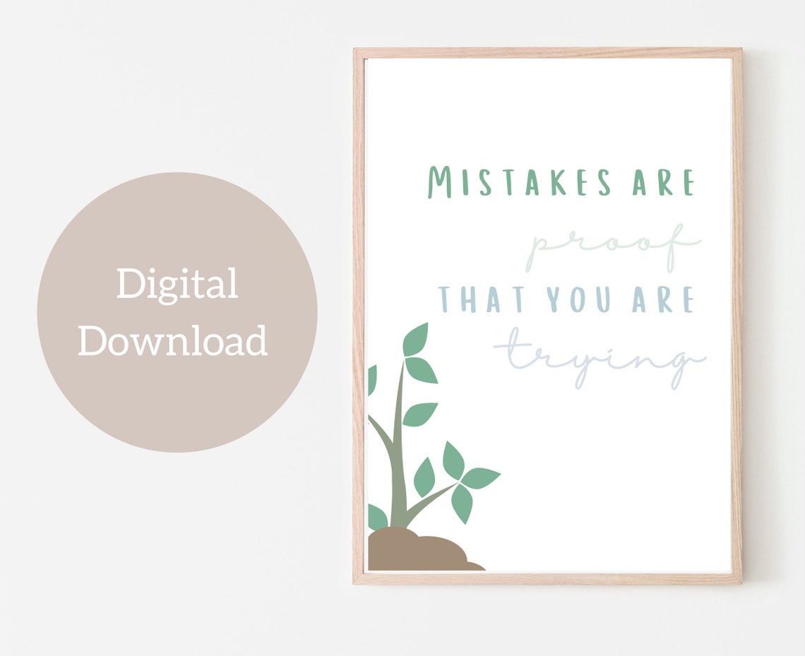 Nature Green Positive Classroom Quote Minimalistic Inspirational ...