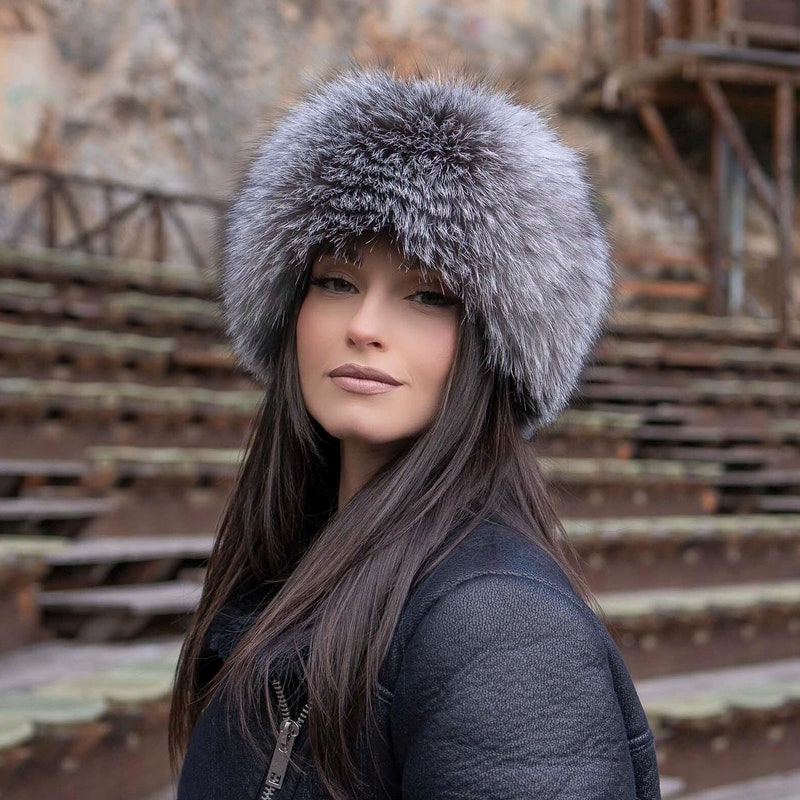 Womens Grey Fox Hat - Etsy