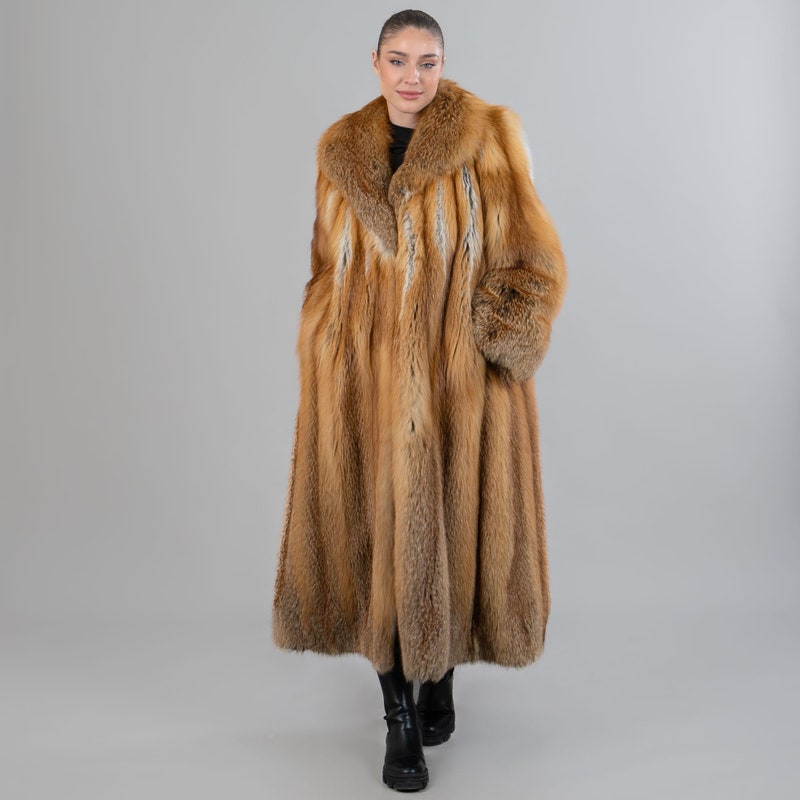 Red Fox Fur Coat - Etsy