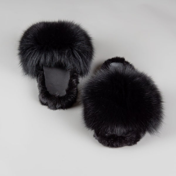 Fur Slides - Etsy