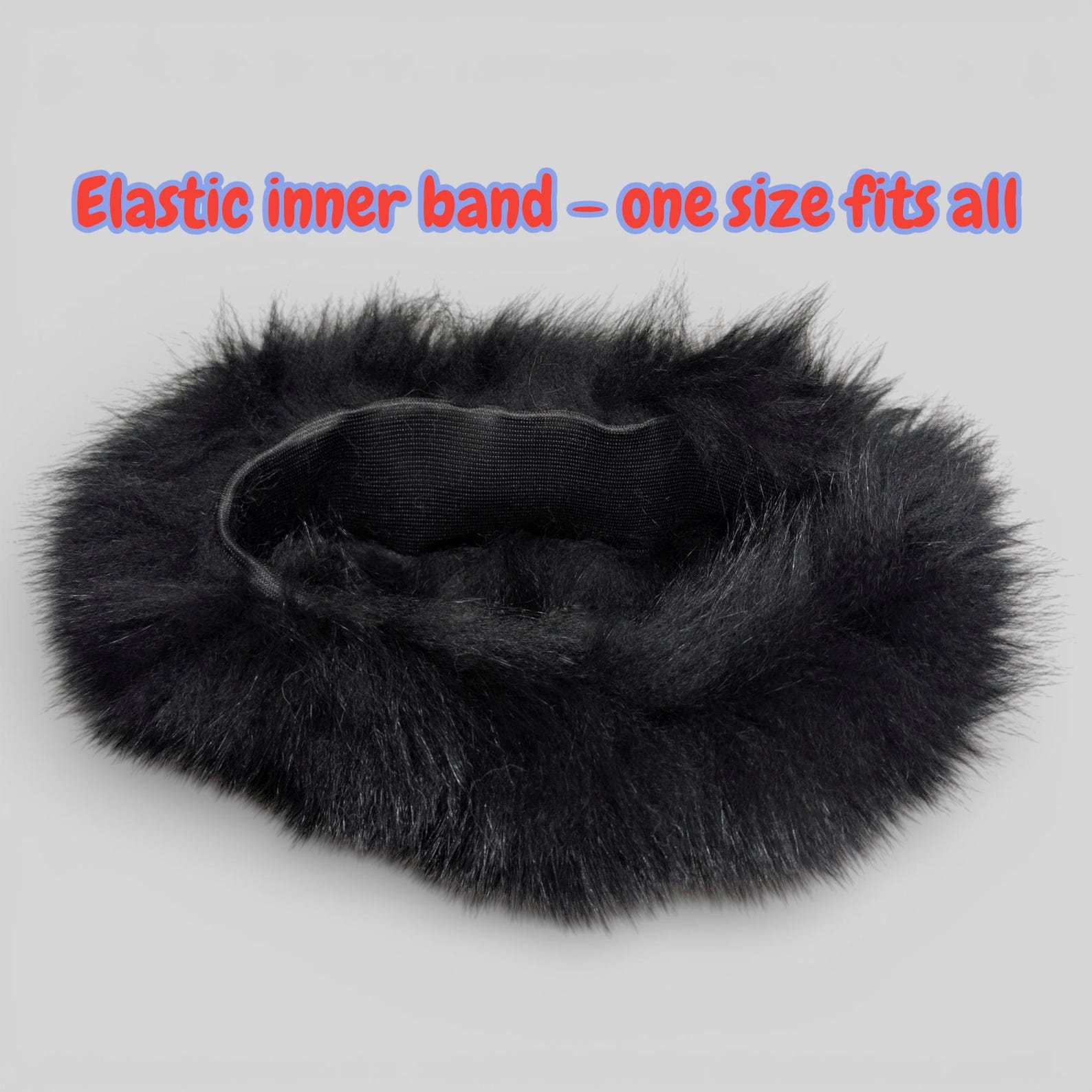 Black Fox Fur Headband With Soft Lining and Classic Elegance - Etsy